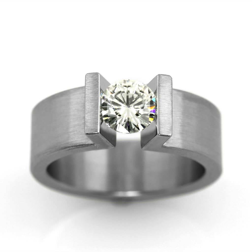 upright prong faceted stone . tension-setting - kara | daniel Jewelry