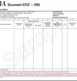 G703–1992, Continuation Sheet for G702 - AIA Bookstore