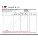 G703–1992, Continuation Sheet for G702 - AIA Bookstore